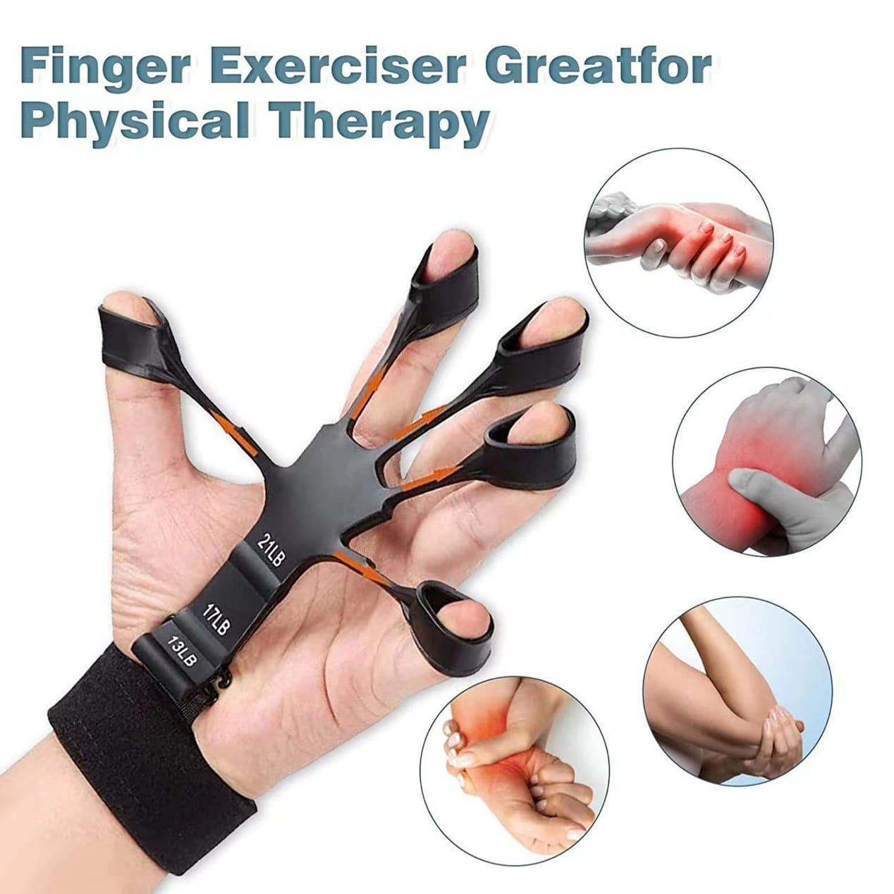 Silicone Grip Device Stretcher Finger Gripper Strength Trainer ...
